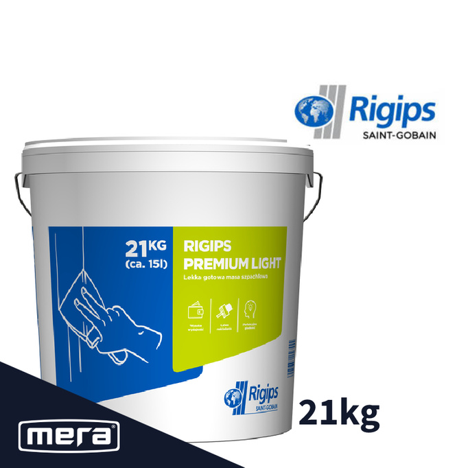 Rigips Premium Light masa szpachlowa 21kg - Kup teraz! | MERA Sklep