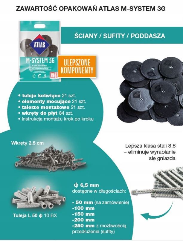 ATLAS M-SYSTEM 3G M8/FI 6,5 L100 od 1cm do 5 cm - Kup teraz! | MERA Sklep