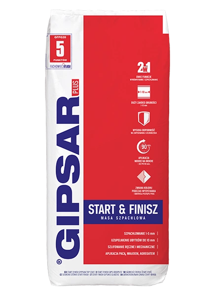 Atlas Gipsar Plus - gładź finiszowa 20kg - Kup teraz! | MERA Sklep
