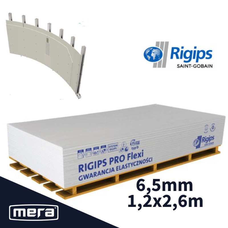 Rigips PRO płyta gipsowa do gięcia Flexi typ A (GKB) 1200x2600x6,5mm - Kup teraz! | MERA Sklep
